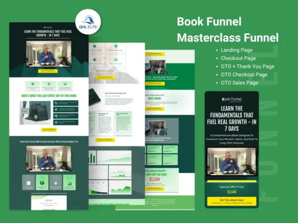 Book Funnel Masterclass Funnel - GHLElite – Gohighlevel Website ...