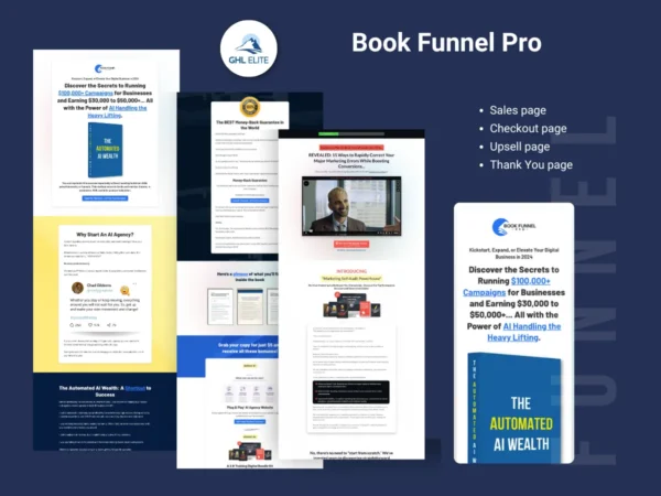 Book Funnel Pro - GHLElite – Gohighlevel Website & Funnel Templates