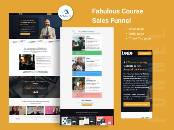 Fabulous Course Sales Funnel - GHLElite – Gohighlevel Website & Funnel ...