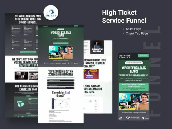High Ticket Service Funnel - GHLElite – Gohighlevel Website & Funnel ...