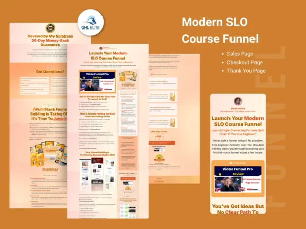 Modern SLO Course Funnel - GHLElite – Gohighlevel Website & Funnel ...