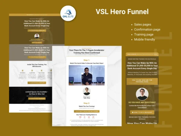 VSL Hero Funnel - GHLElite – Gohighlevel Website & Funnel Templates