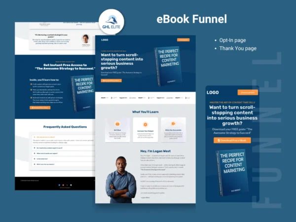 eBook Funnel - GHLElite – Gohighlevel Website & Funnel Templates